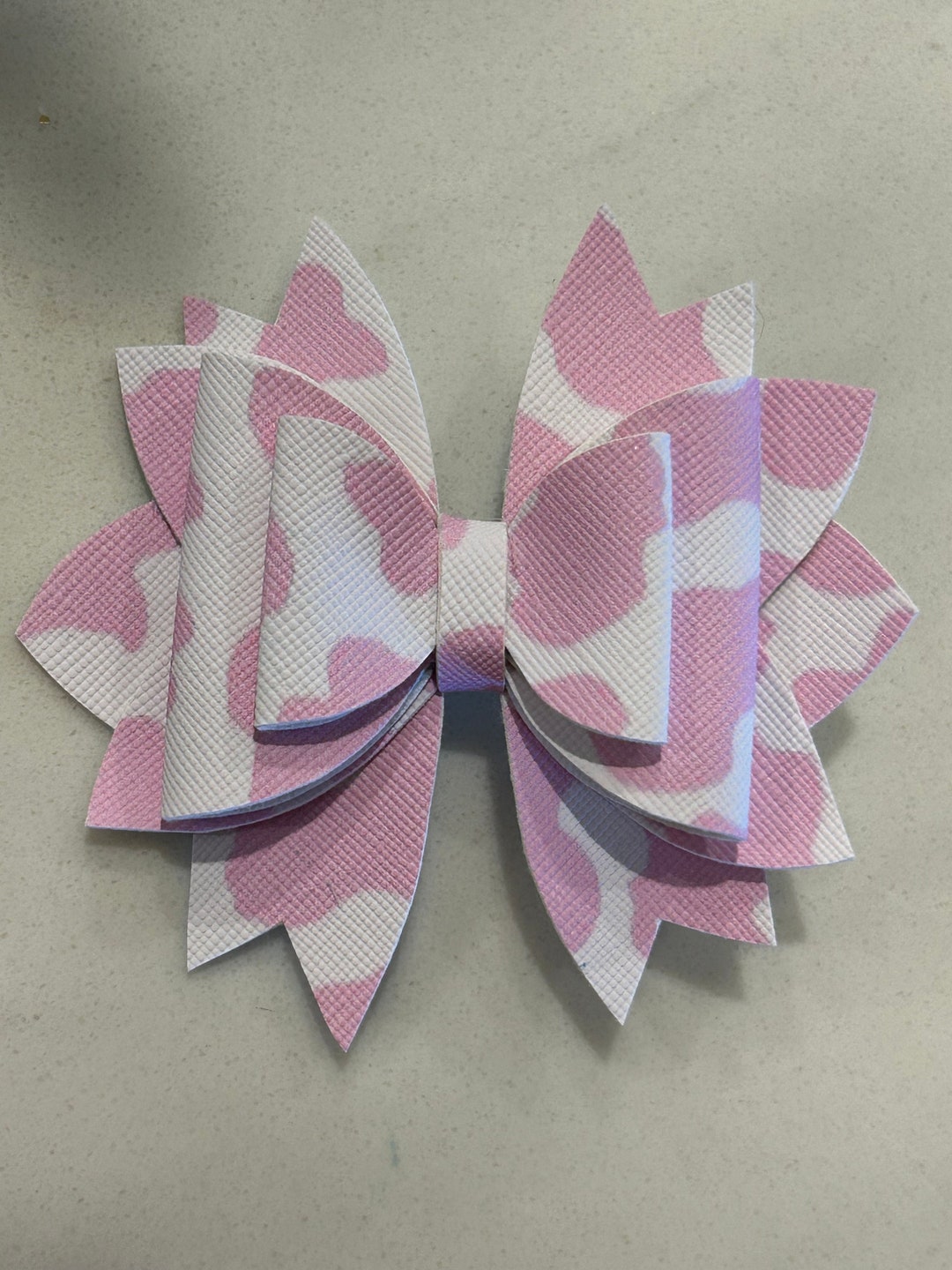 Stanley Strawberry Pink White Cow Print Bow Straw Topper Adorable - Etsy