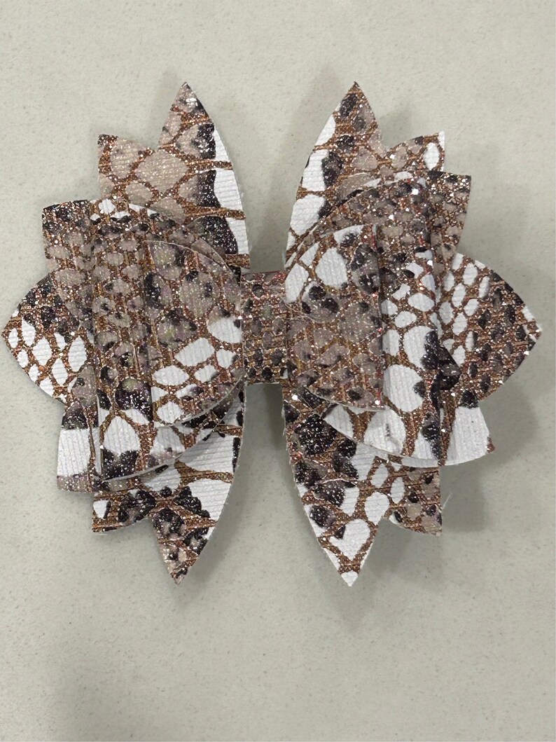 Stanley Python Snake Print Gold White Brown Bow Straw Topper - Etsy