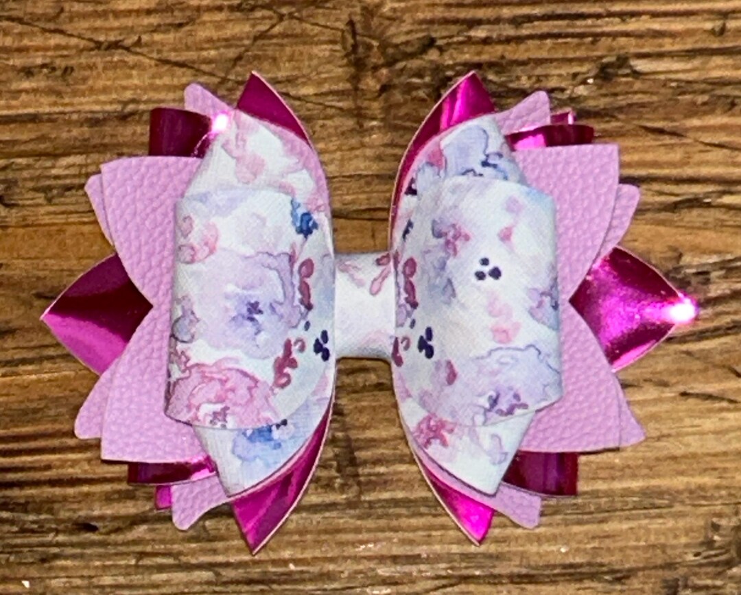 Jumbo Stanley Cherry Blossom Floral Patent Pink Straw Topper Bow - Etsy