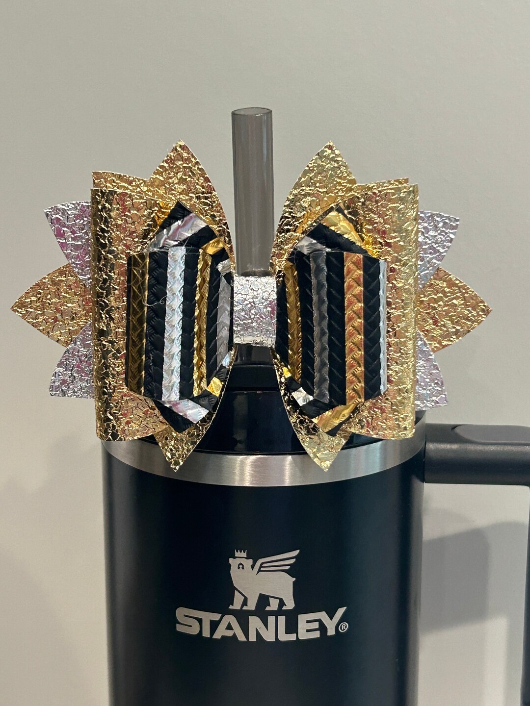 Jumbo the Chocolate Gold Silver Black Stripe Stanley Textured Glitter ...