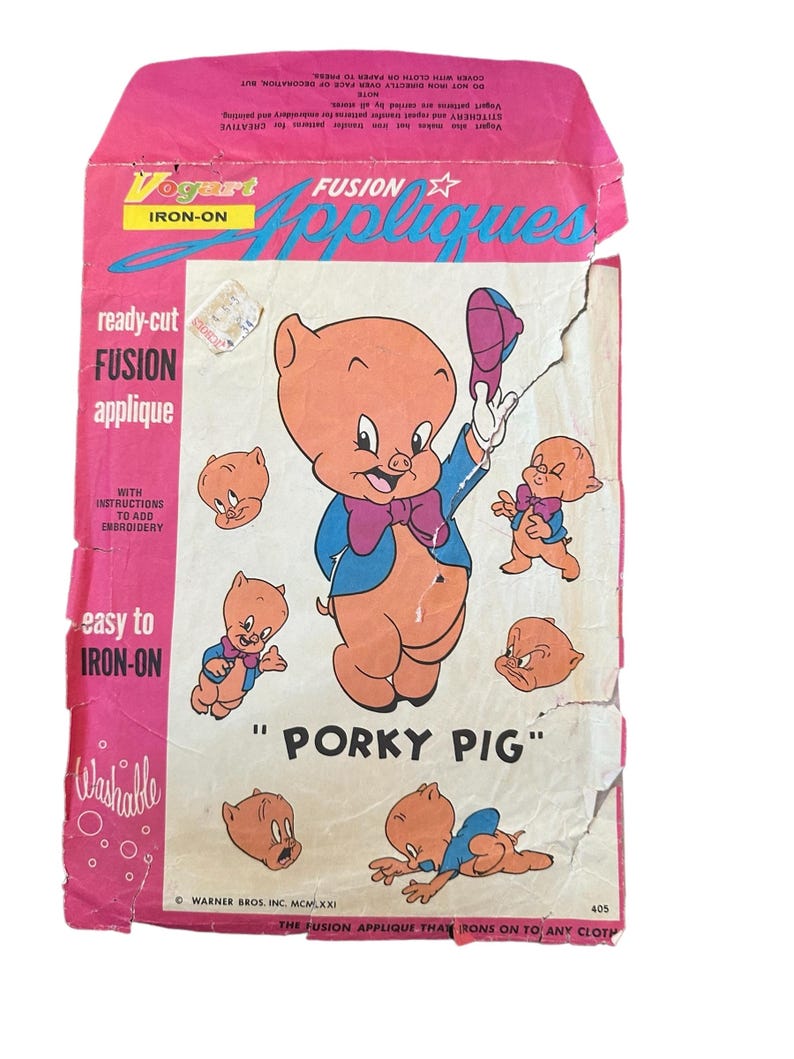 Vintage Vogart Vinyl Fusion Appliqué Transfer Iron-on Transfers Unused ...