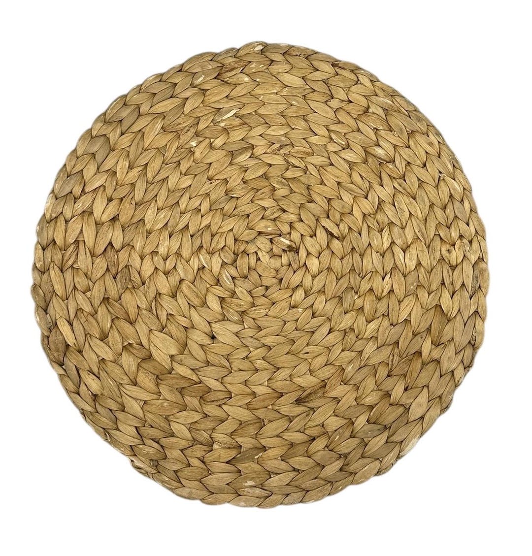 14.5 Inch Raffia Coil Round Straw Placemat VINTAGE - Etsy