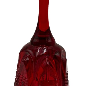 Fenton Art Glass Ruby Red Barred Oval Bell 1986 - Etsy