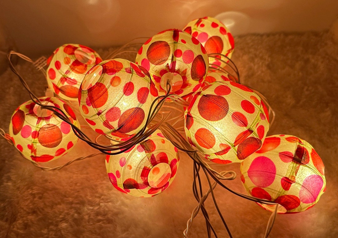 Paper Lanterns String Lites Green Red Chinese Lanternsnew - Etsy