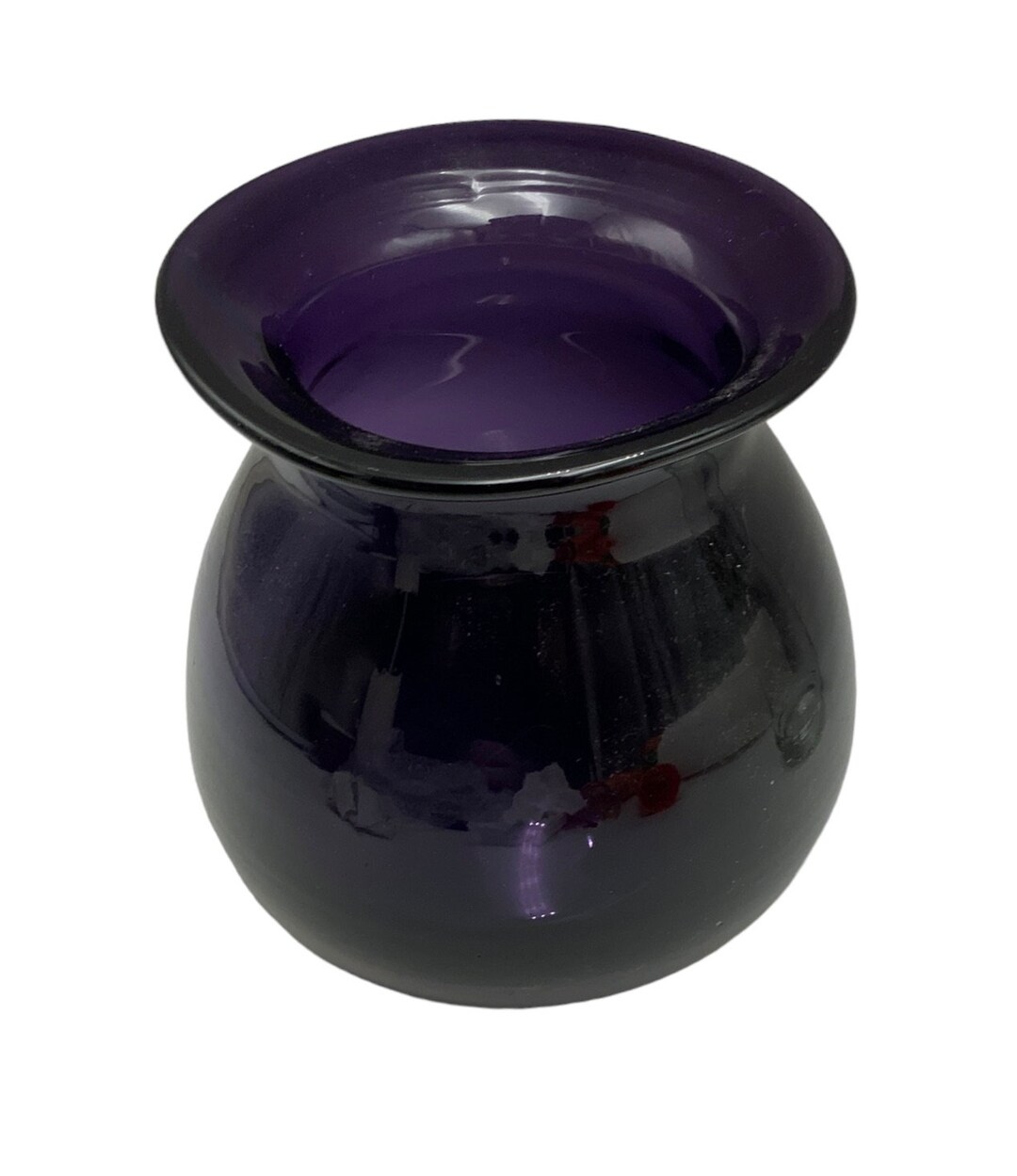 Hand Blown Purple Glass Spittoon or Vase, Vintage, Heavy , 6 Inch - Etsy