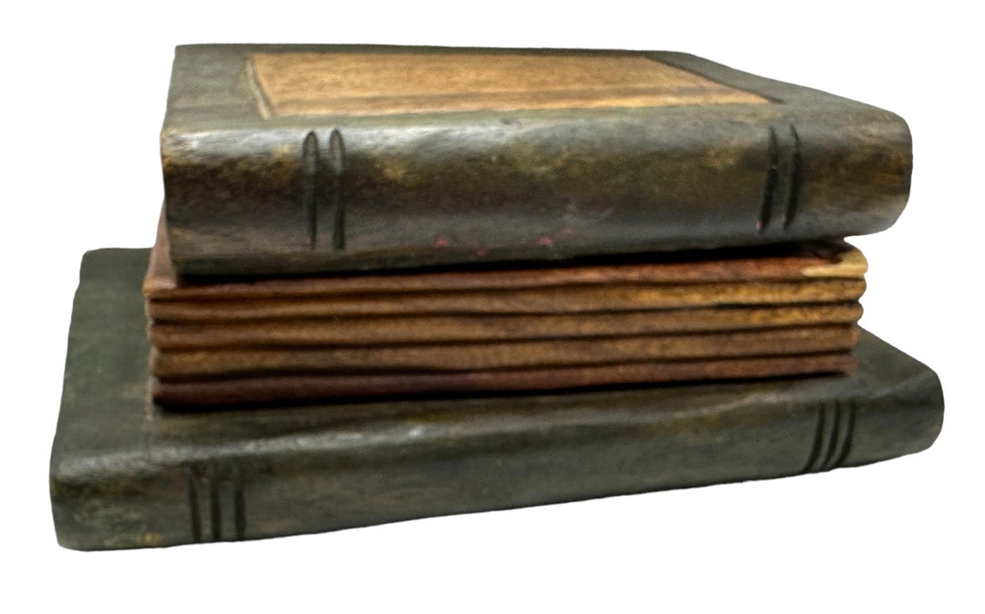 Stack Books Trinket Box, Book End, Trinket Box, Secret Stash, Hand ...