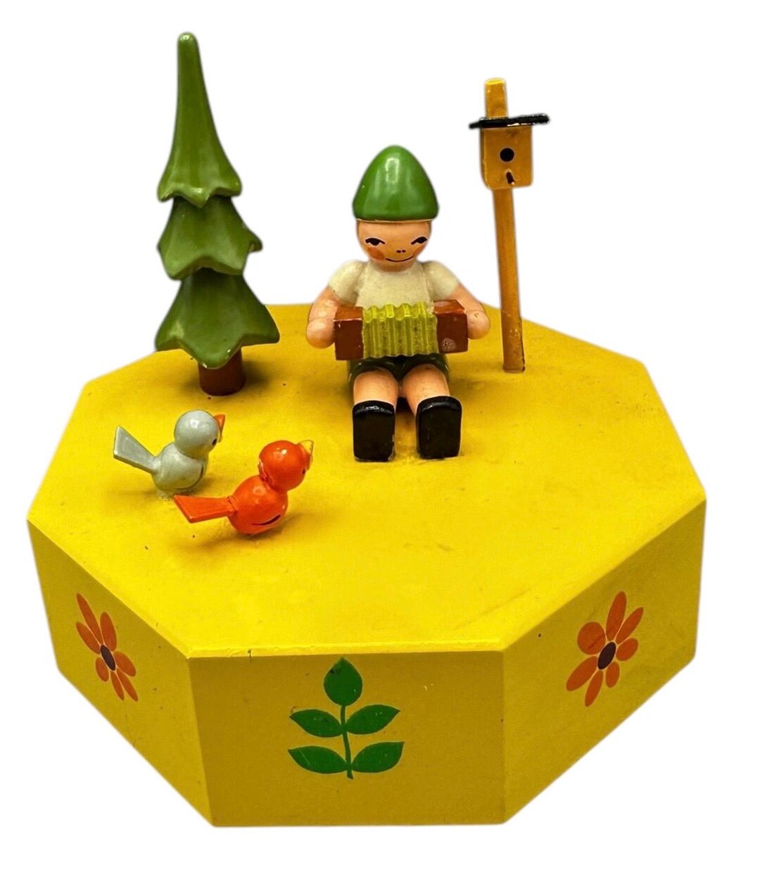 VTG Reuge Merry Music Box, Swiss Movement W GERMANY Wood Music Box Boy ...