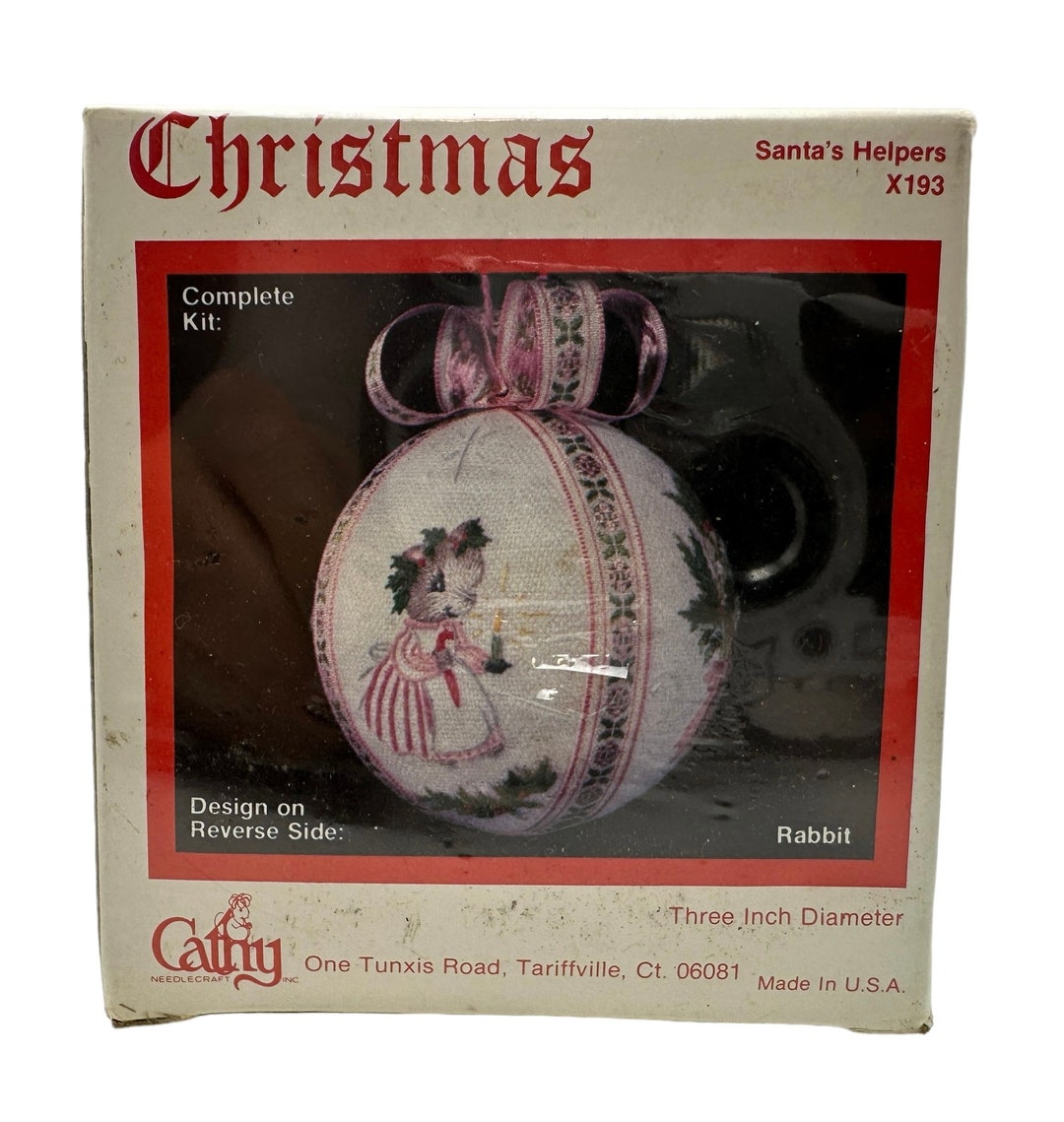 Vintage Christmas Ornament Kit New in Box, Simple Hand Stitch and ...