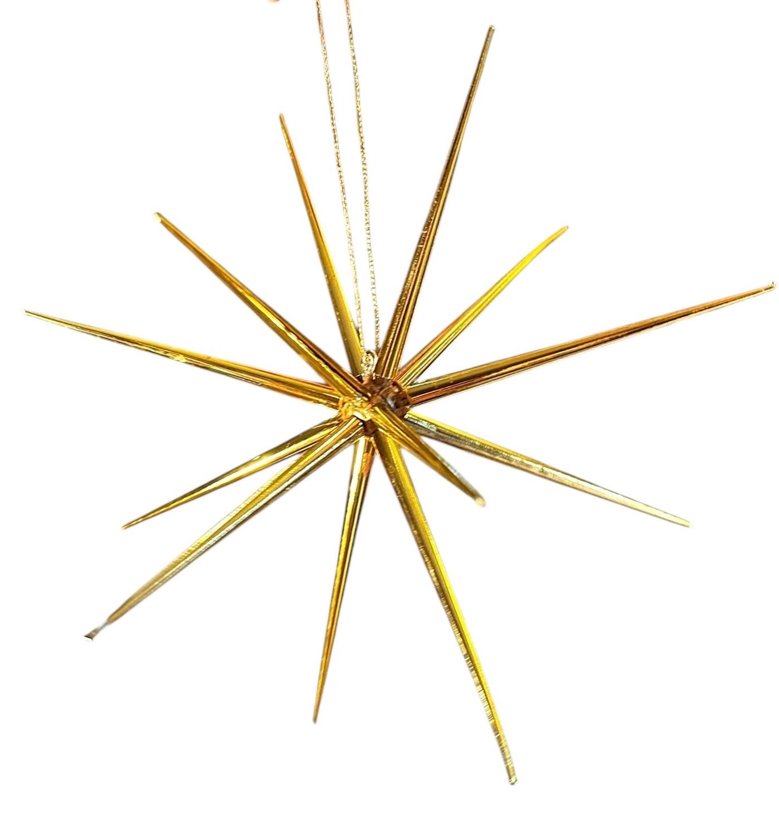 Hand Crafted Lucite Sputnik Atomic Star Gold Tone Ornament 7” - Etsy
