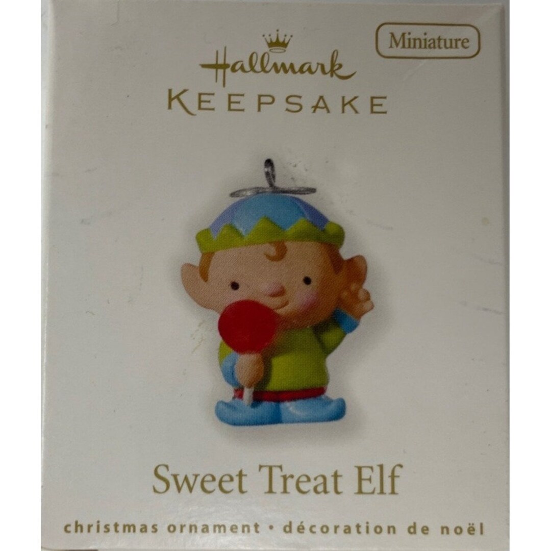 Tiny Christmas Ornament Hallmark Keepsake Sweet Treat Elf With Lollipop ...