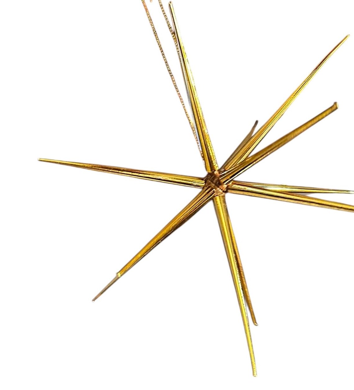 Hand Crafted Lucite Sputnik Atomic Star Gold Tone Ornament 7” - Etsy