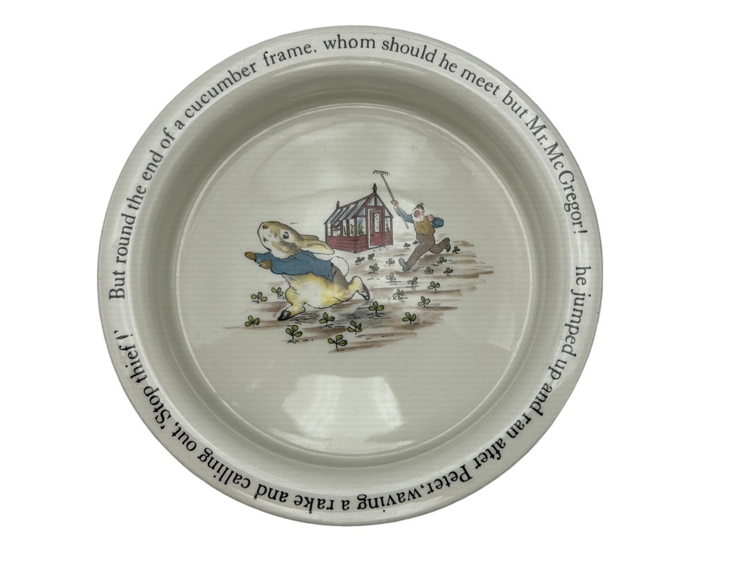 Wedgwood Peter Rabbit Beatrix Potter Bowl 6.5" Porcelain Deep Dish ...