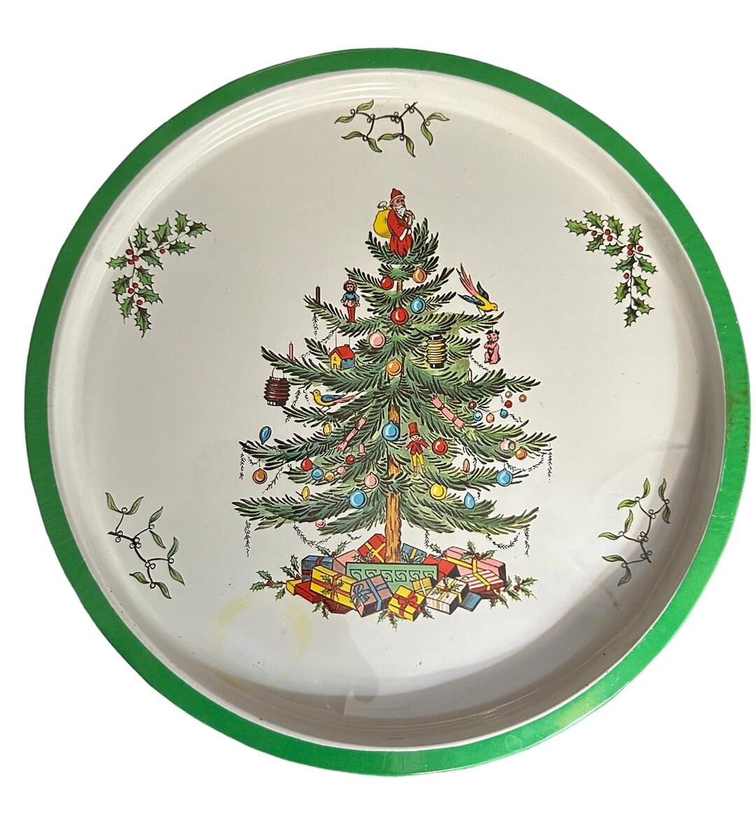 Spode Metal Cocktail Tray, Christmas Tree, 10.5” , Vintage - Etsy