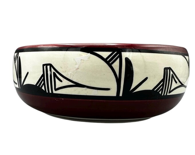 Navajo Handmade UTE Pottery Bowl W Jacket 16# SW Native American Art ...