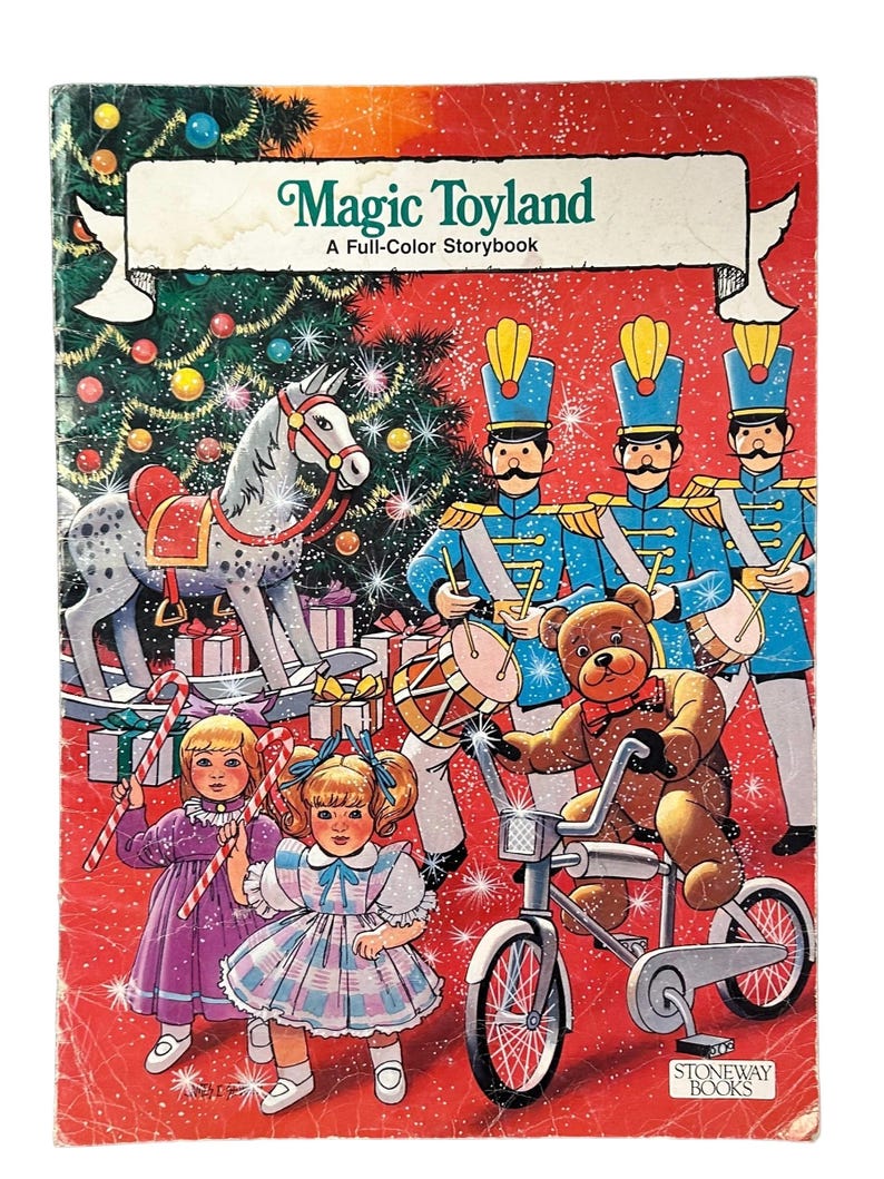 1988 Magic Toyland Christmas Large Picture Book Classroom Songbook ...