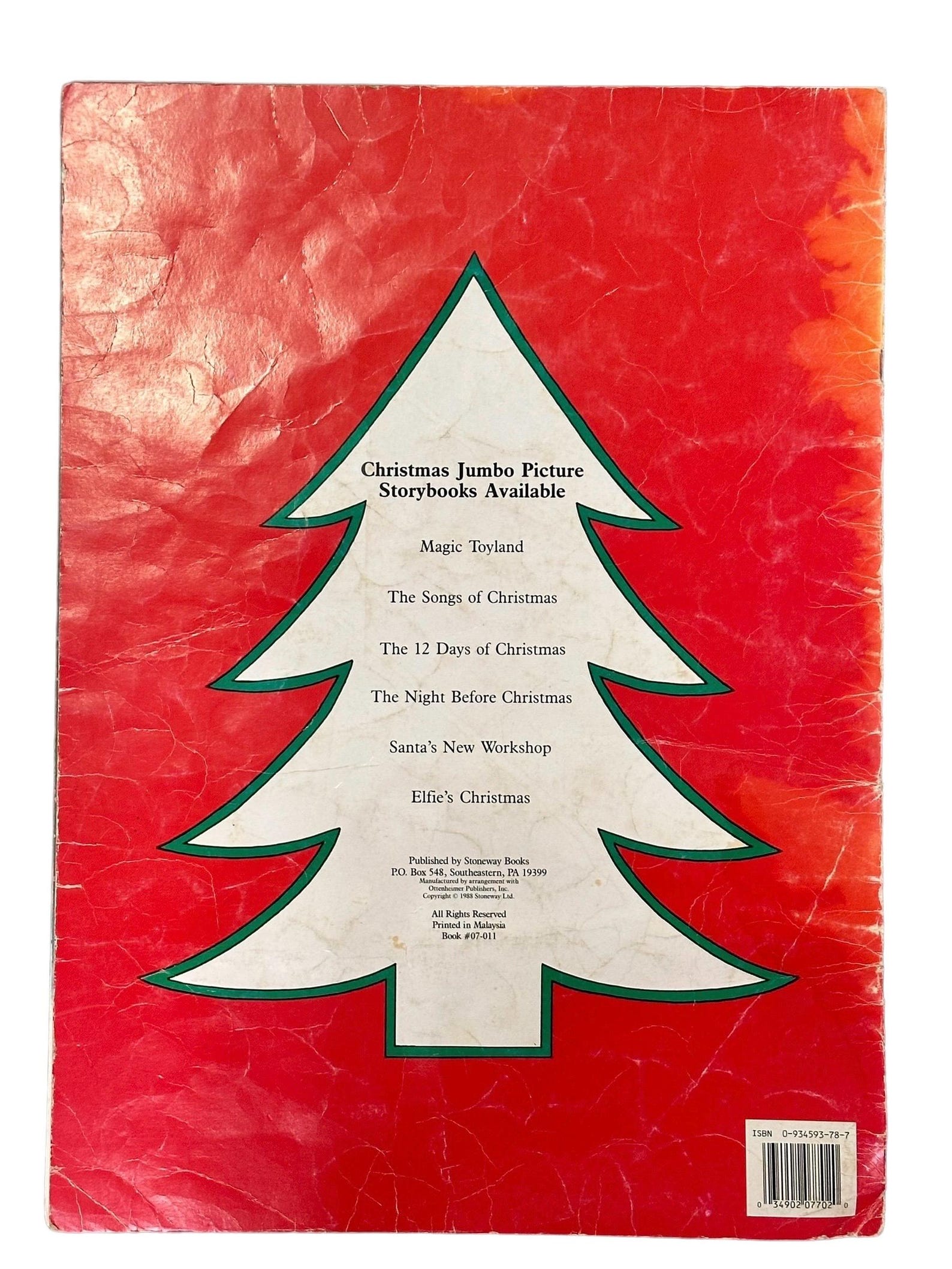 1988 the Night Before Christmas Large Picture Book Classroom Songbook ...
