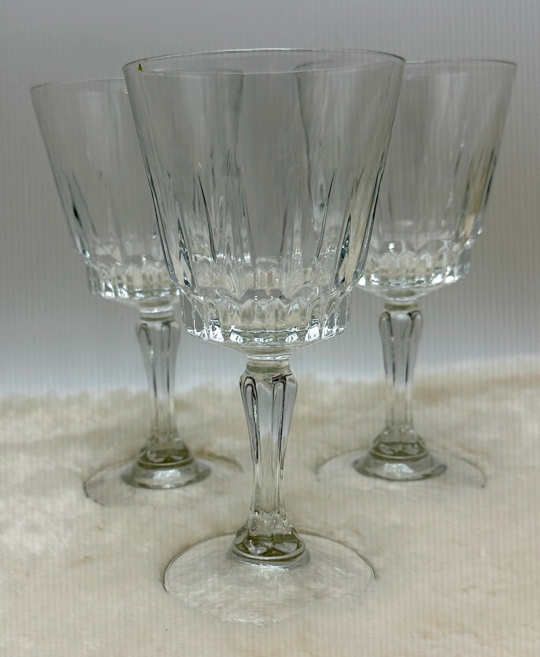 Luminarc Stemware France Arc Victoria Pattern, Vintage Water, Wine ...