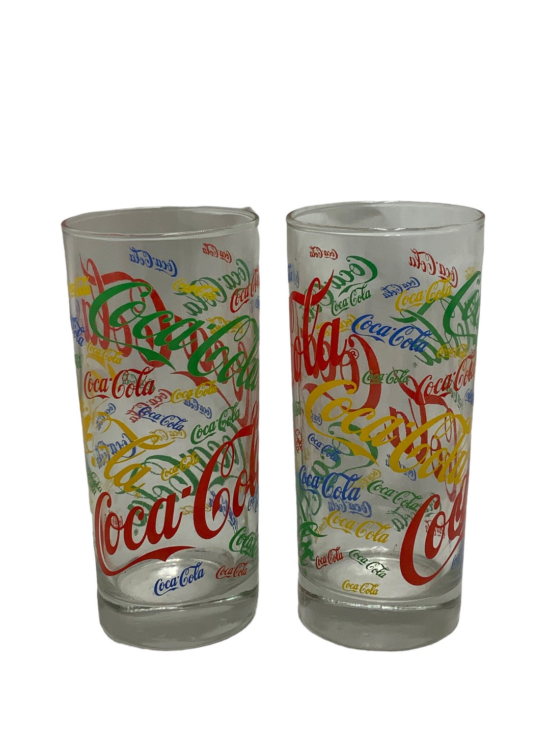 Coca-cola Vintage, Rainbow, Logo Design, 14 Oz, Set of Drinking ...