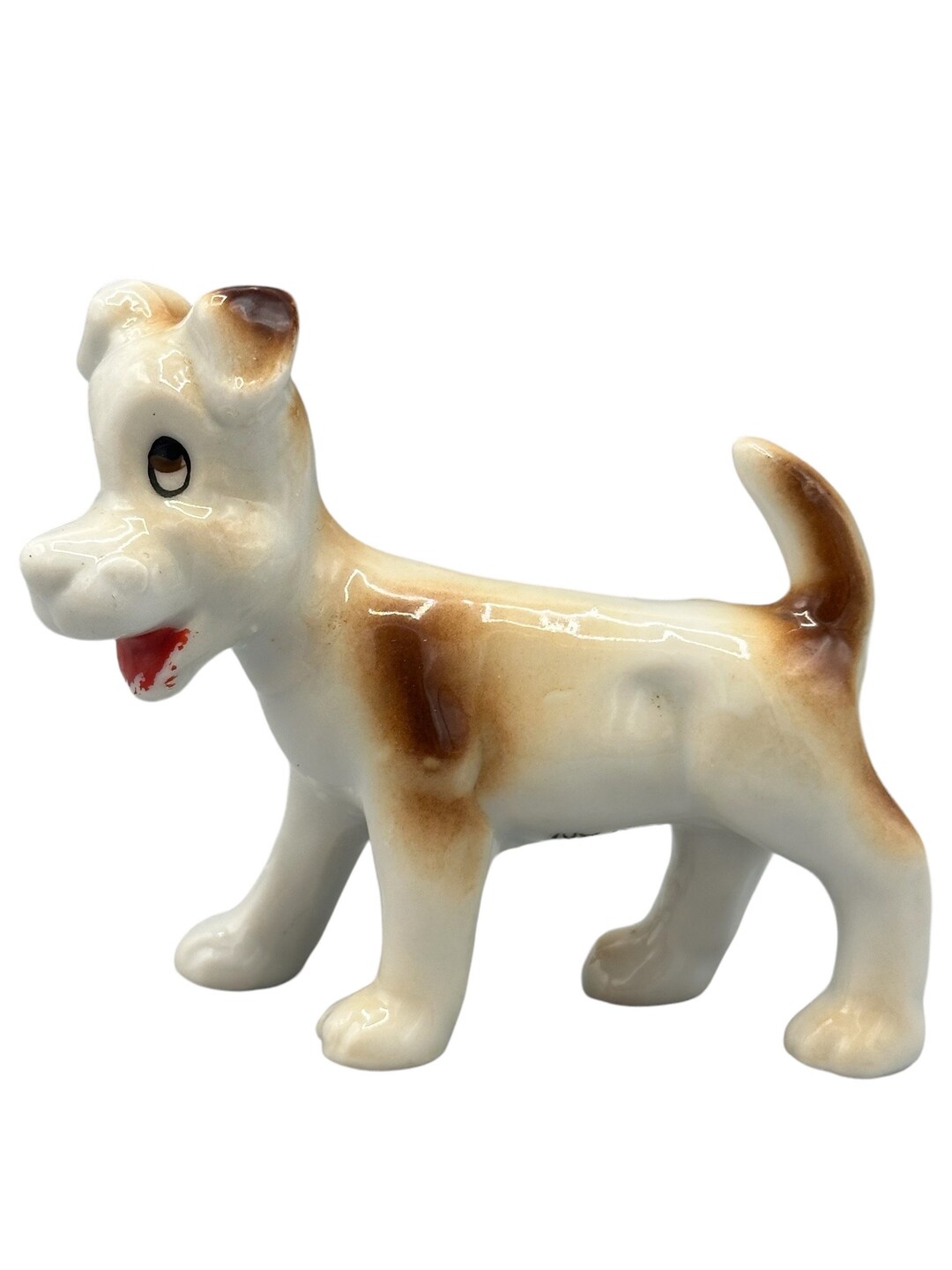 Vintage Porcelain Dog Figurine, Japan Art Ceramics, Animal Figure ...