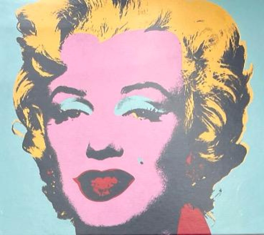 Warhol Marilyn Monroe Collage Wall Hanging, Hand Crafted 21x21" Offset ...