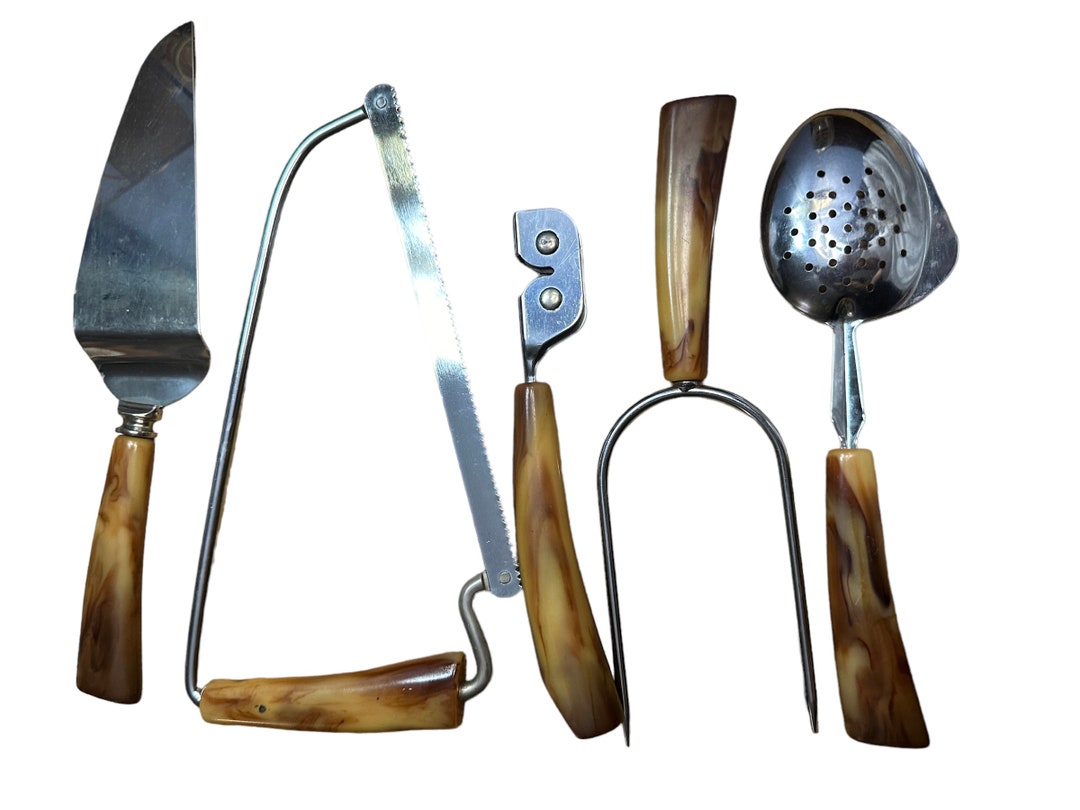 Vintage Bakelite, Carving, Kitchen Utensils, New Condition, Set of 5 - Etsy