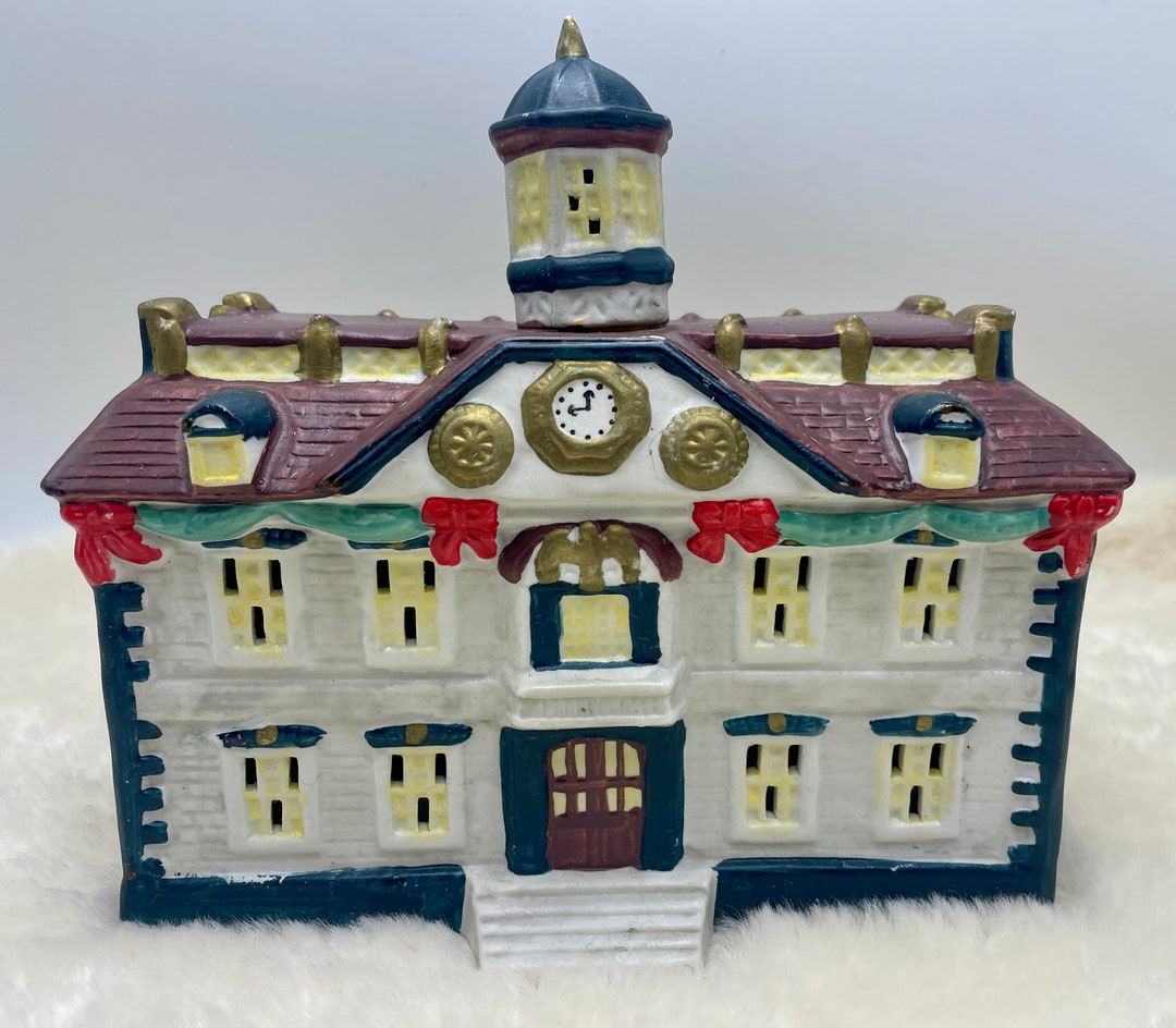 Lemax Hand Painted Federal Building Style Vintage Porcelain - Etsy