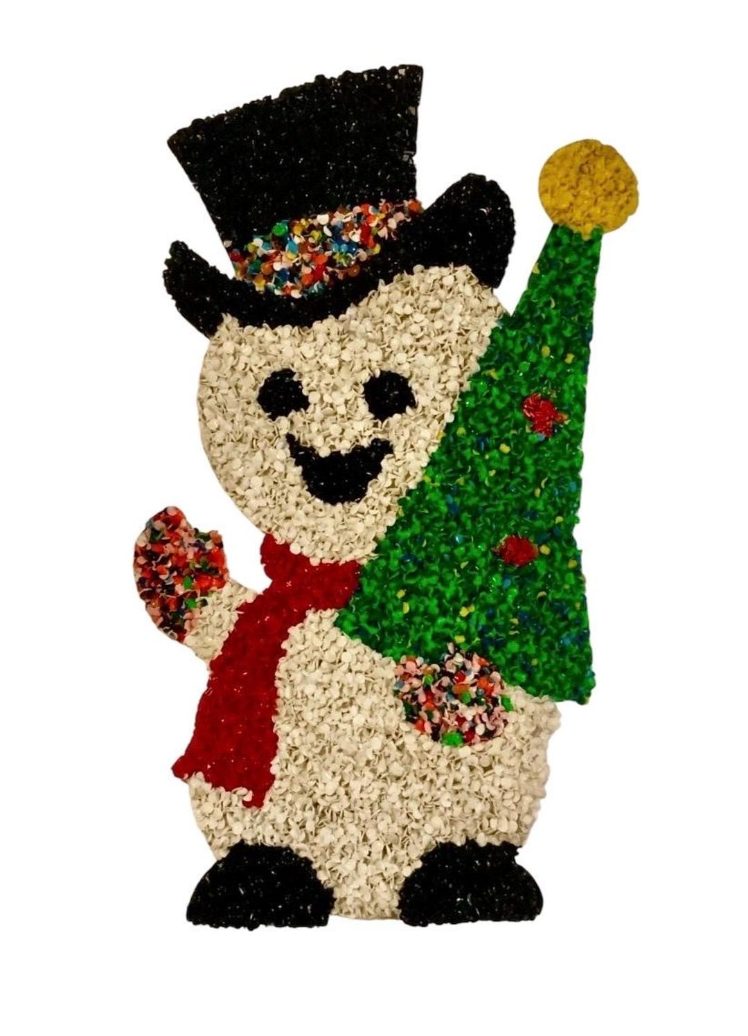 Snowman, Popcorn ,christmas Ornament, Holiday Decor,plastic Popcorn ...