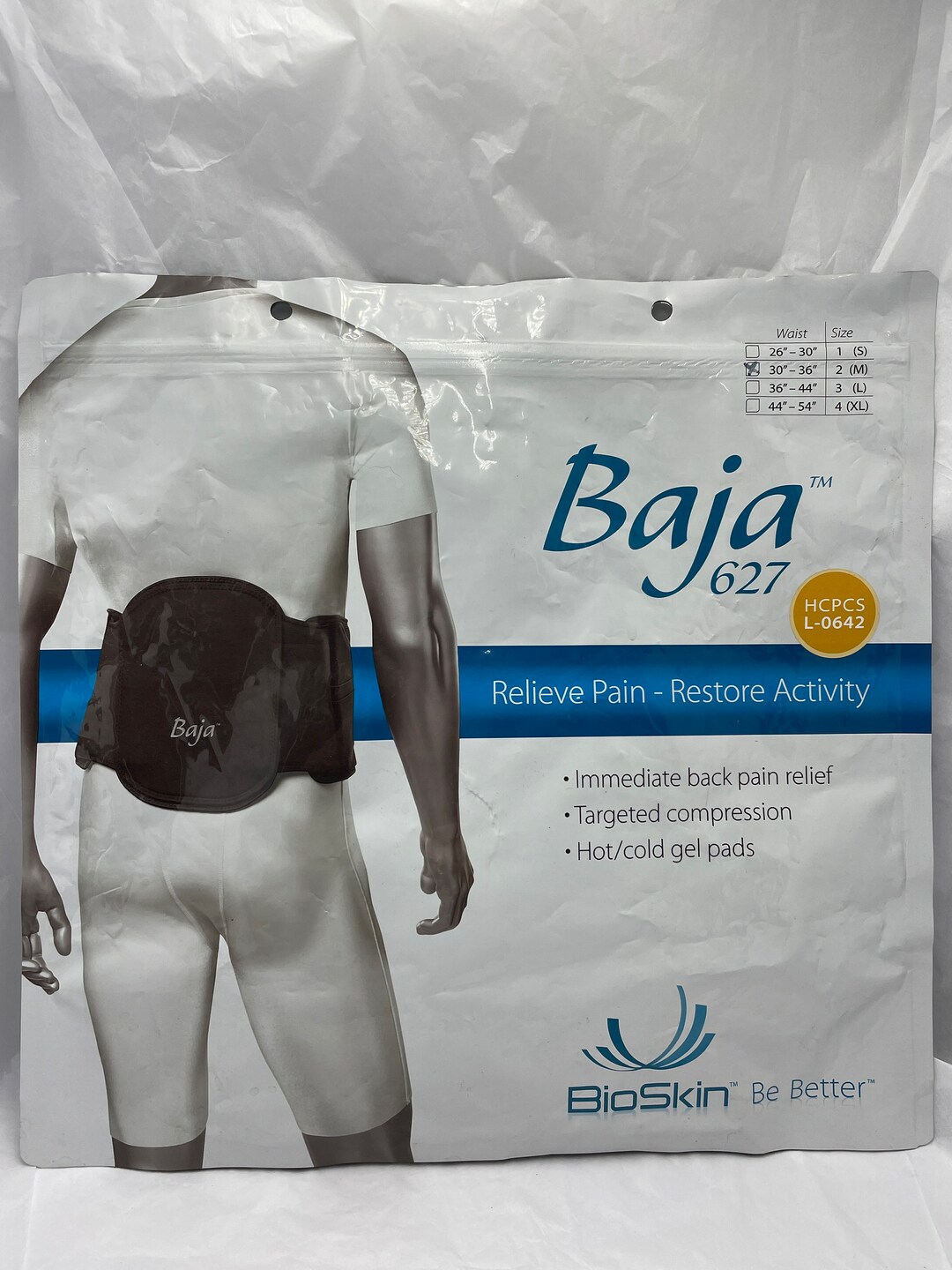 Bioskin BAJA 627 Compression Back Support Medium 3036 Waist L-0642 - Etsy