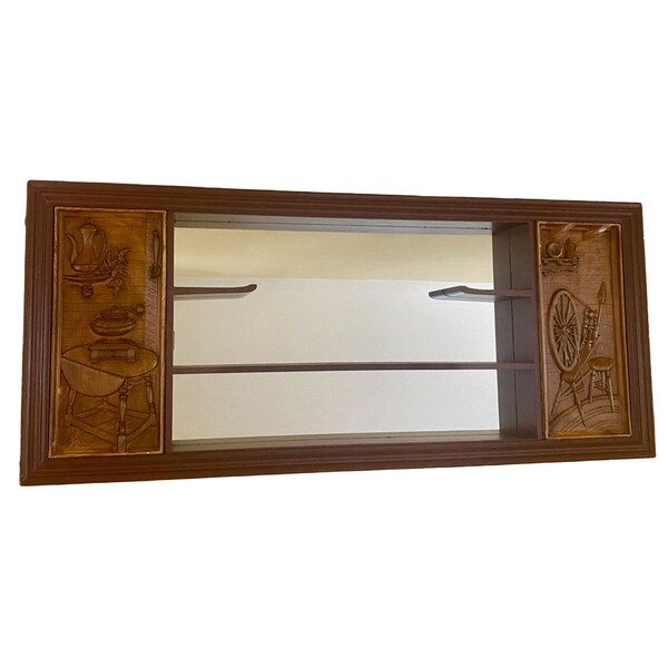 Mcm Vintage Shadow Box Wall Mirror - Etsy