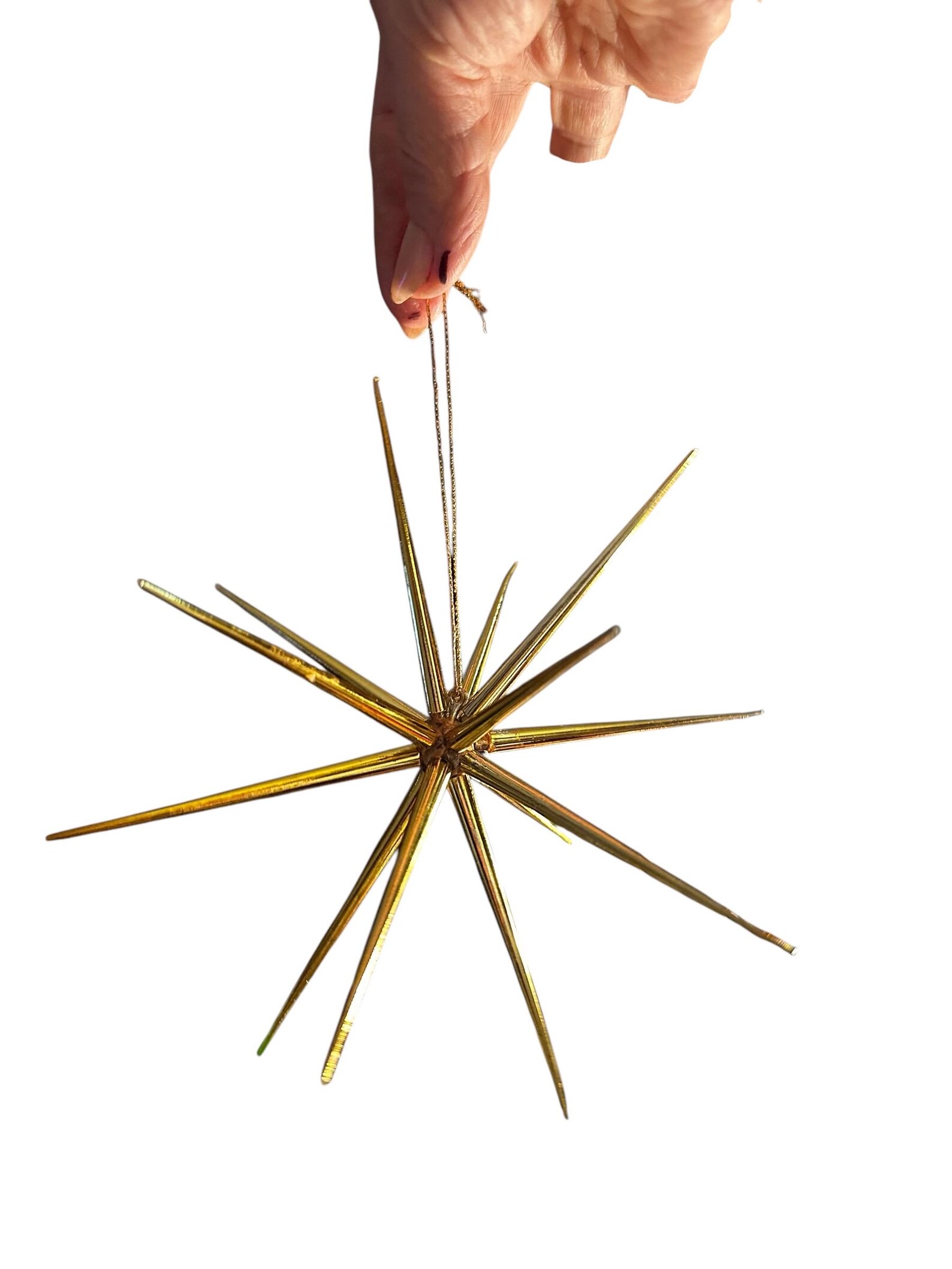 Hand Crafted Lucite Sputnik Atomic Star Gold Tone Ornament 7” - Etsy