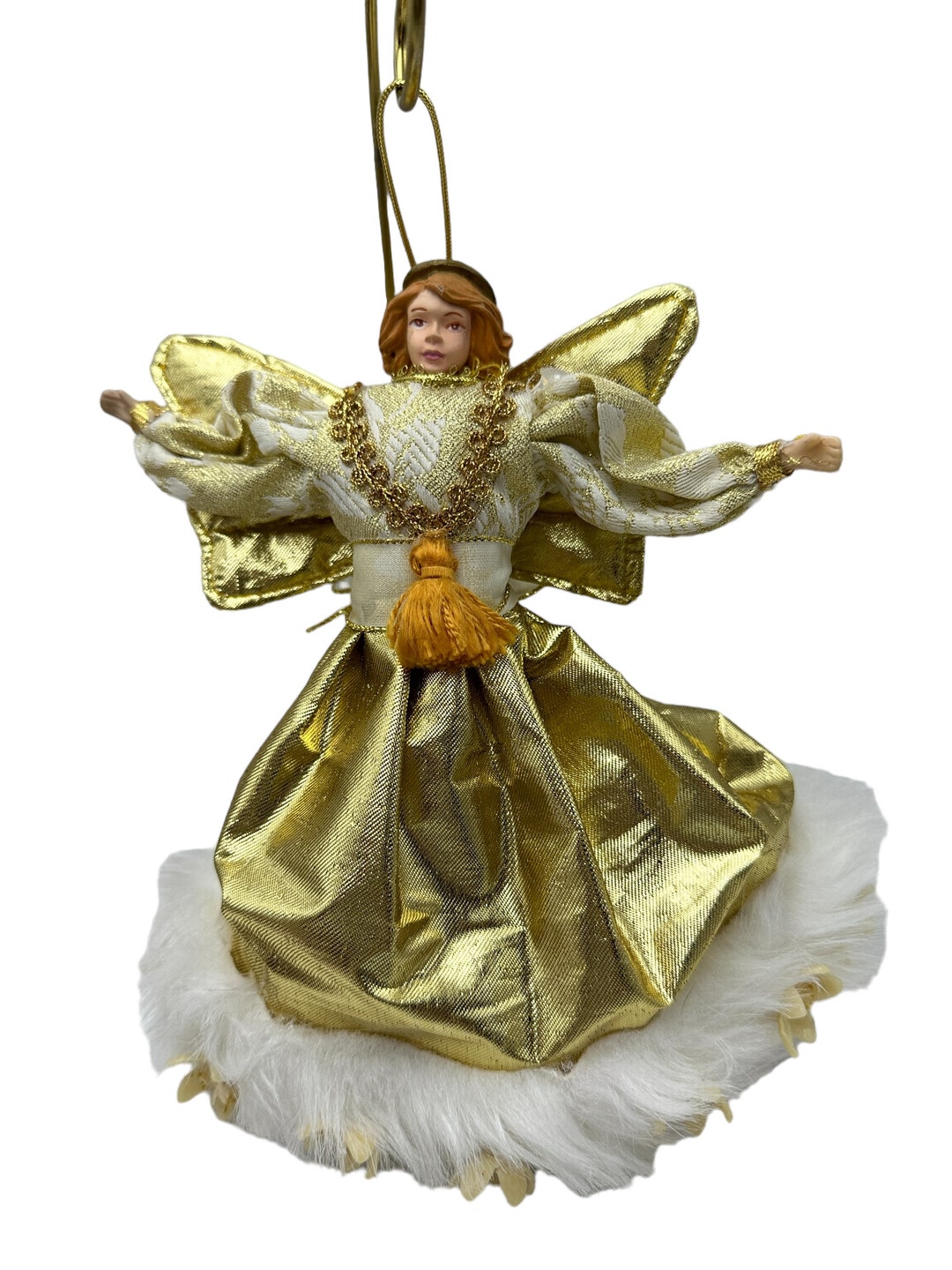Male Angel Gold Lame Tree Topper or Ornament - Etsy
