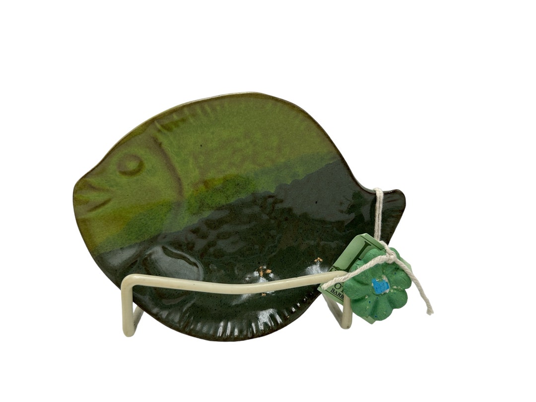 VTG Hampton, Barbados, Pottery, Fish Shaped Bowl, Ring, Trinket Dish ...