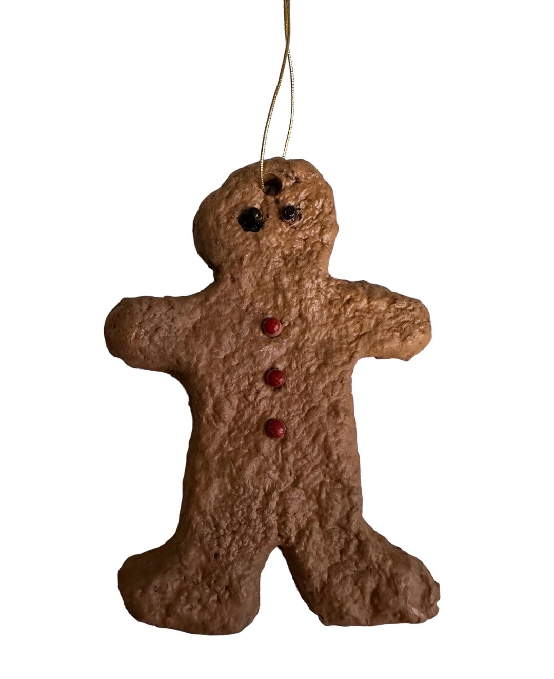 Gingerbread Man Christmas Ornament Cast Iron 4x3.75” Vintage - Etsy