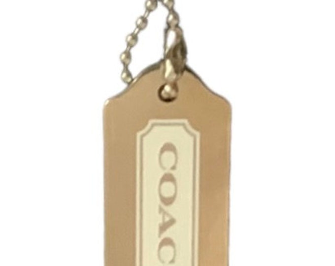 Silver Tone, Coach Metal Tag, With Ball Chain, 2 Inch - Etsy