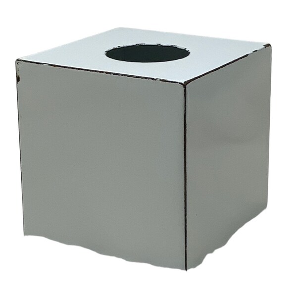 White Distressed Box - Etsy