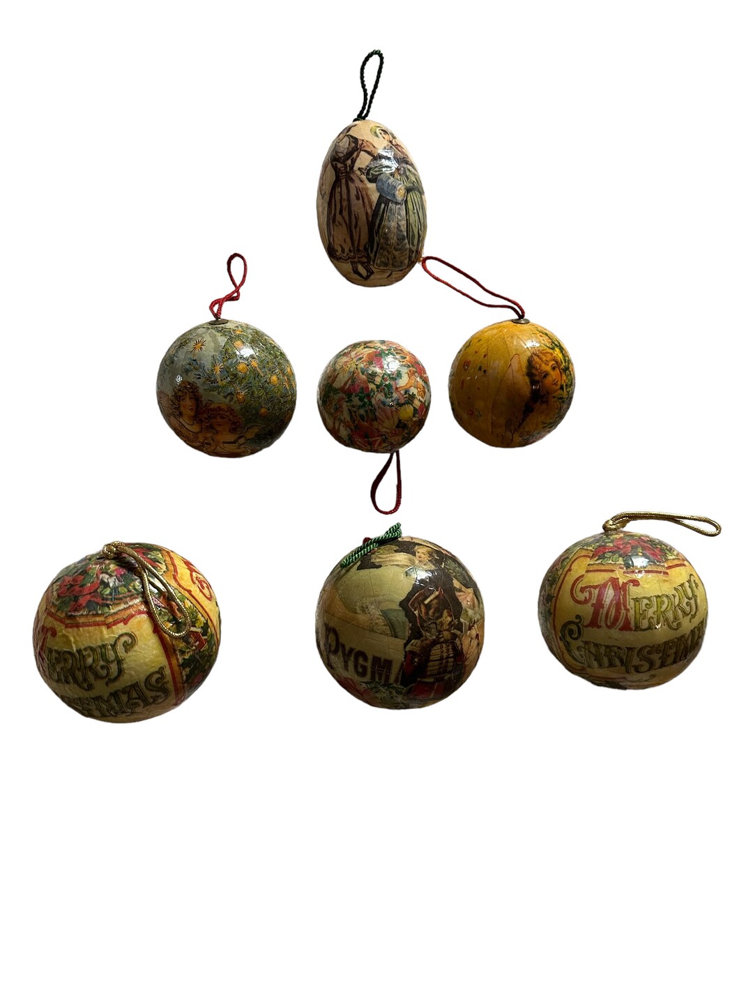 Reflections Barry Patch 1978 Paper Marche Victorian Christmas Ornaments ...