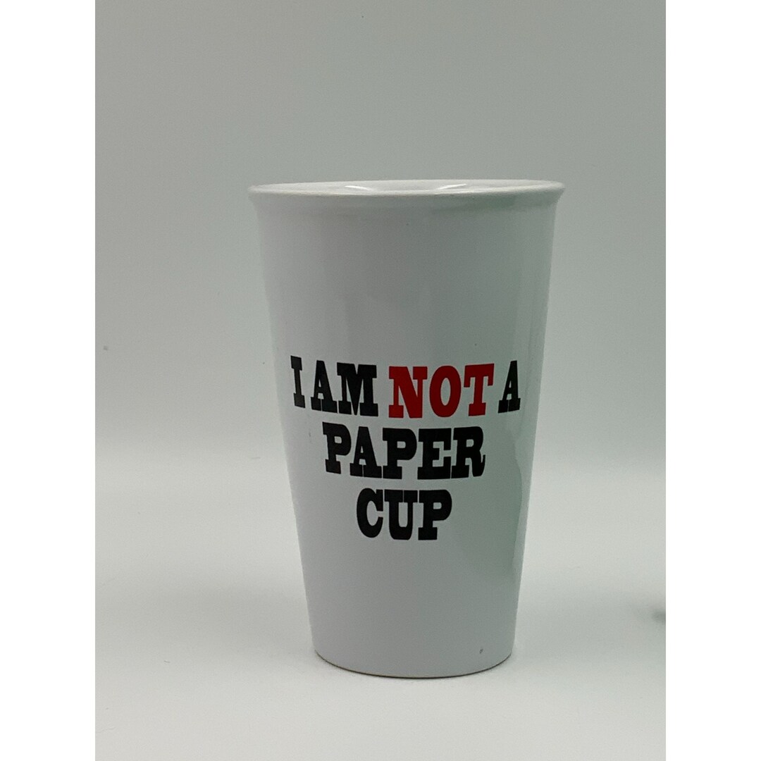 PIER ONE This is Not a Paper Cup Insulated Ceramic Coffee Mug - Etsy