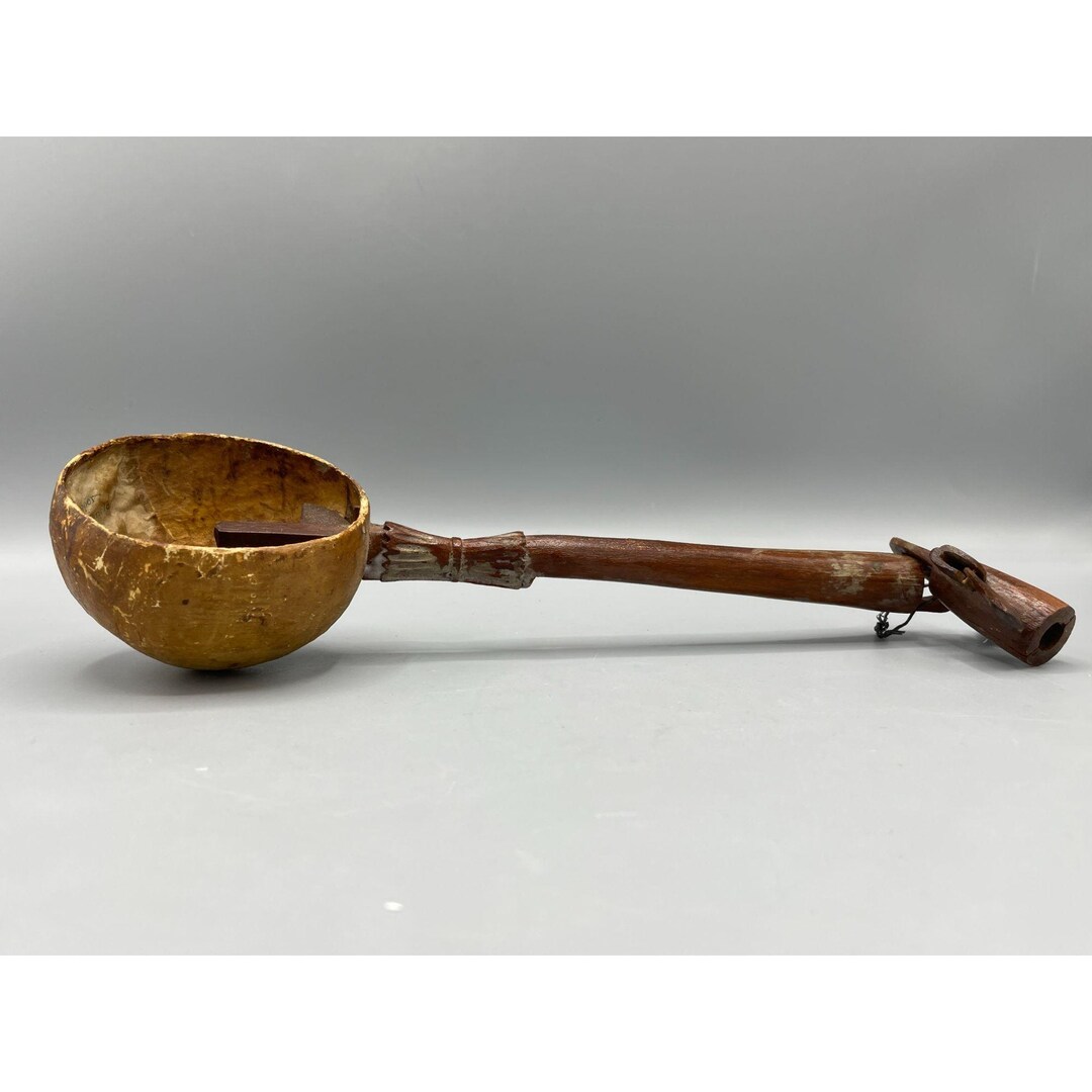 Coconut Shell Dipper Cowbell in Teak Handle Made in THAILAND - Etsy