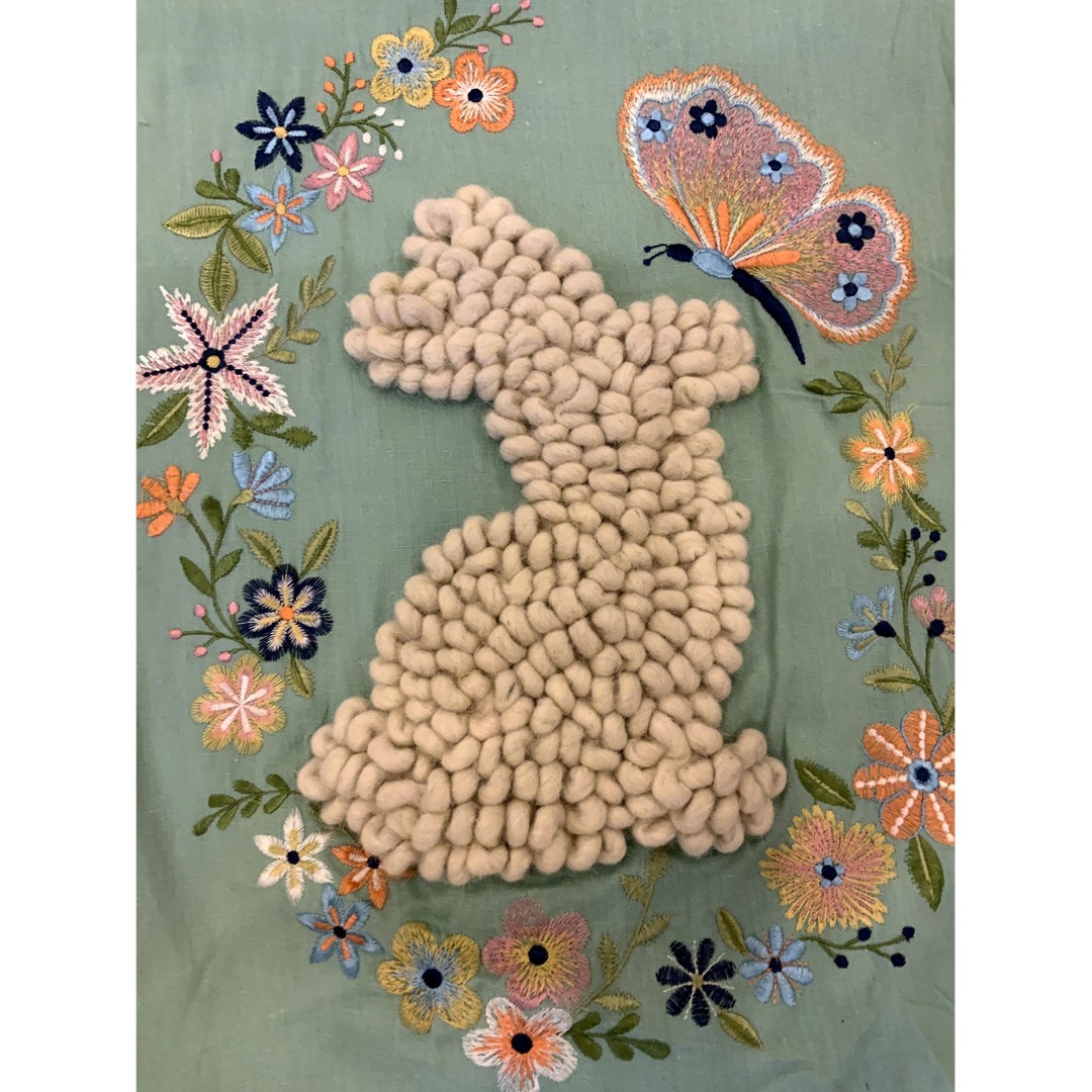 Easter Rabbit, Butterfly, Tabitha Webb Linen Cotton Easter Table Runner ...