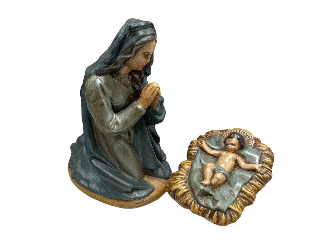 Vintage Italian, Nativity, 1970s Made in Italia, Mary, Baby Jesus ...