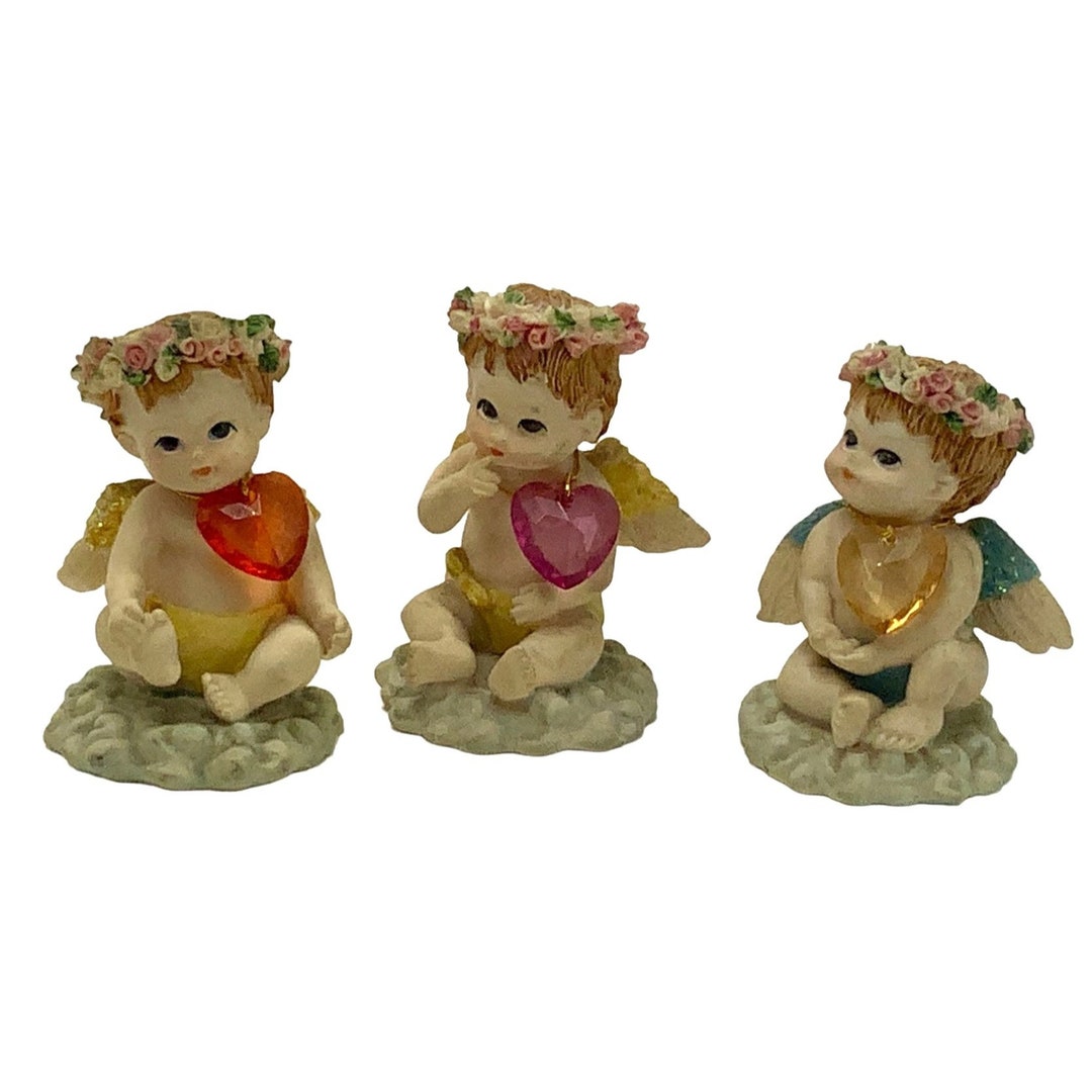 Cherubs Set of 3 With Heart Charms, Vintage, READ - Etsy