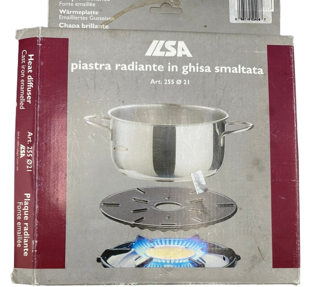 ILSA Heat Diffuser Stove Top Enameled Cast Iron 6.75” Made in Italy - Etsy