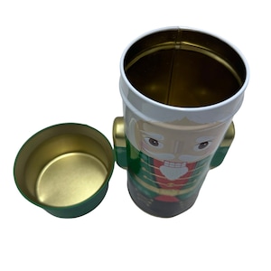 VTG Nutcracker Tin, Green, Christmas Canister, 8 Inch - Etsy