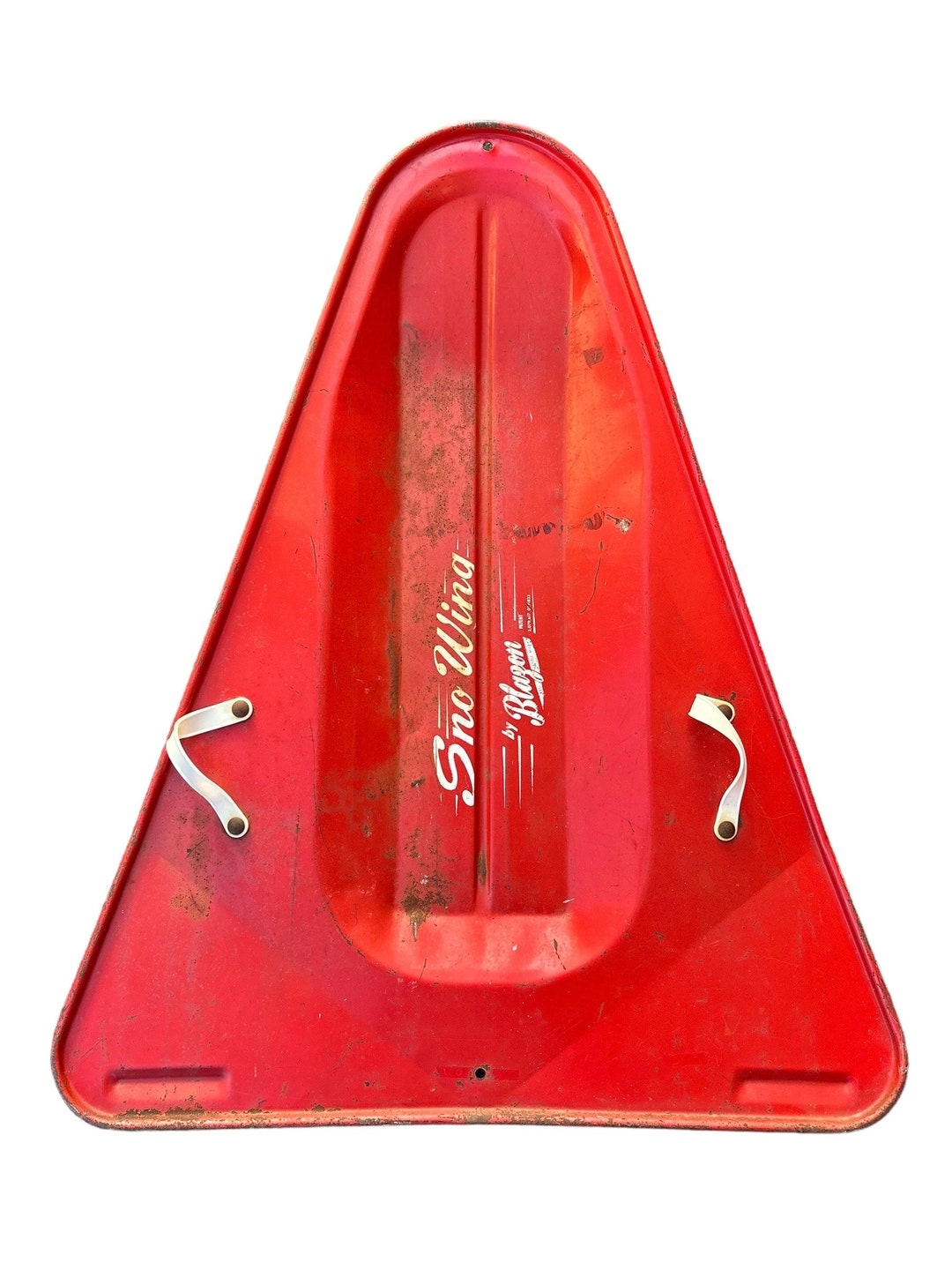 Vintage Metal Steel Sno Wing Sled Spaceship by Blazon Red. 36.5x29.5 ...