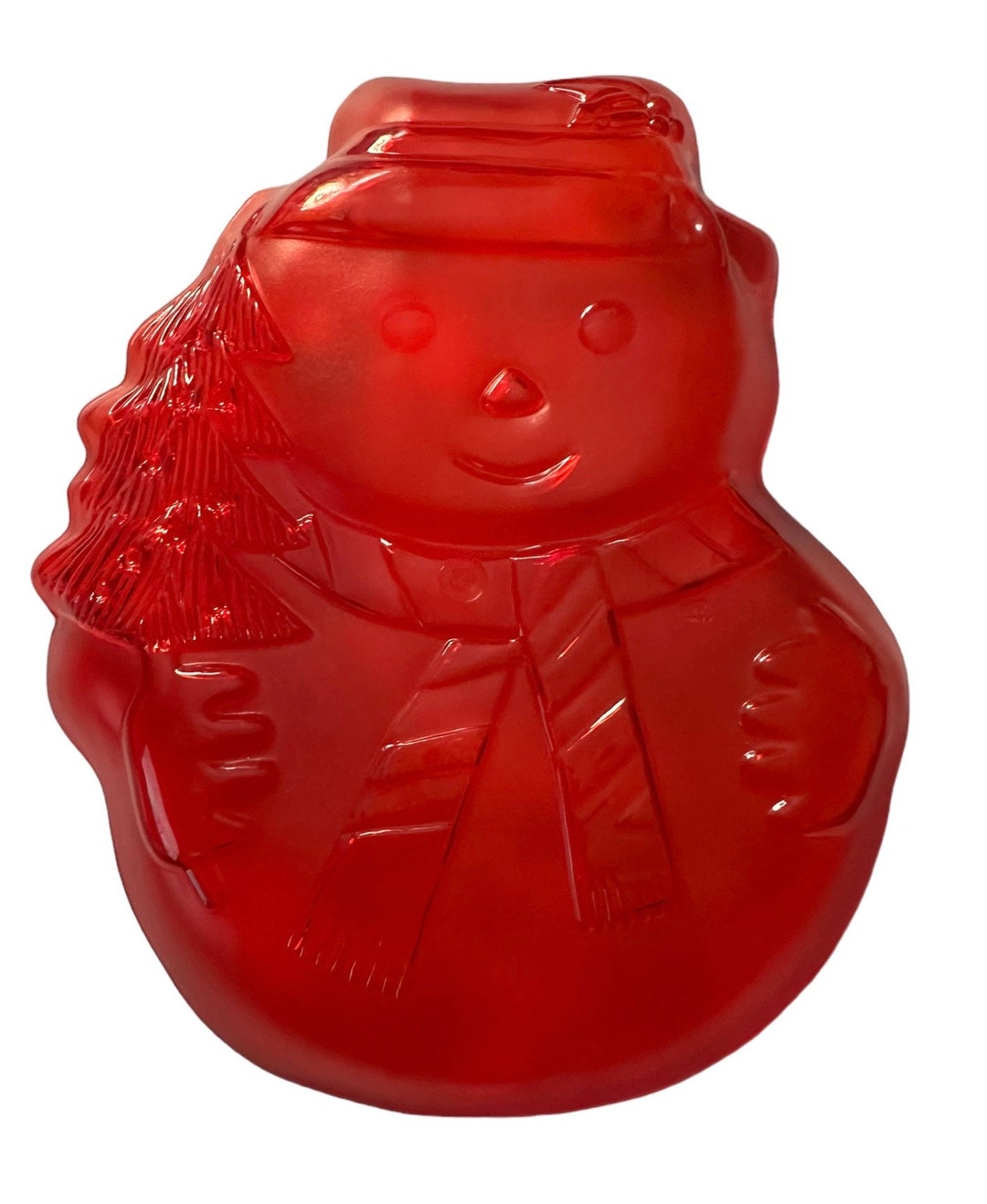 Snowman Translucent Red Vintage 1980s JELLO Mold Holiday Christmas - Etsy