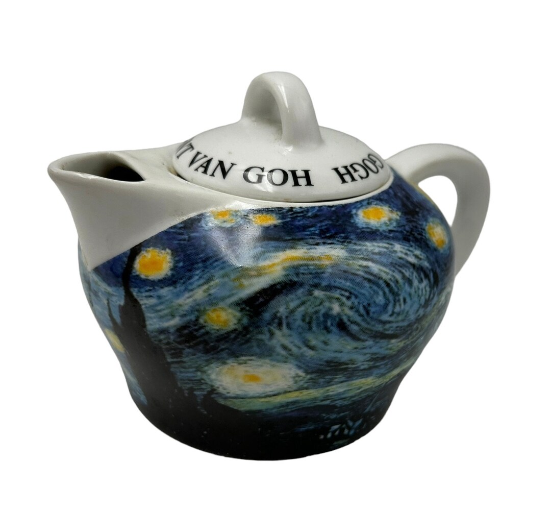 Vintage Van Gogh Starry Night Pottery Teapot, Small, 7.5" - Etsy