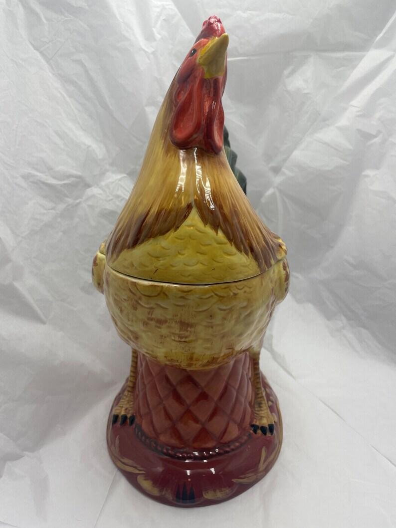 Tuscan Rooster Cookie Jar Canister by Pamela Gladding - Etsy