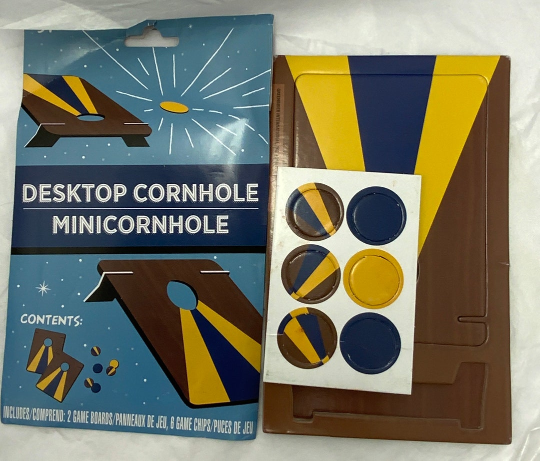 Desktop Cornhole Game Mini New in Package 2 Boards With Tossing Chips ...