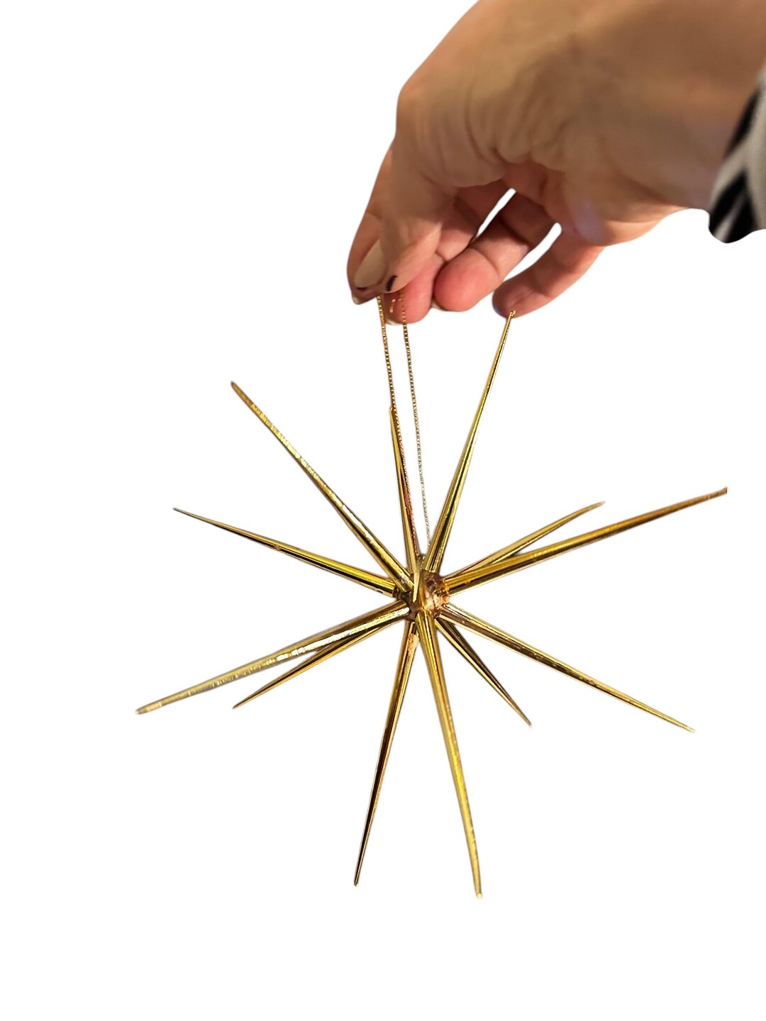 Hand Crafted Lucite Sputnik Atomic Star Gold Tone Ornament 7” - Etsy