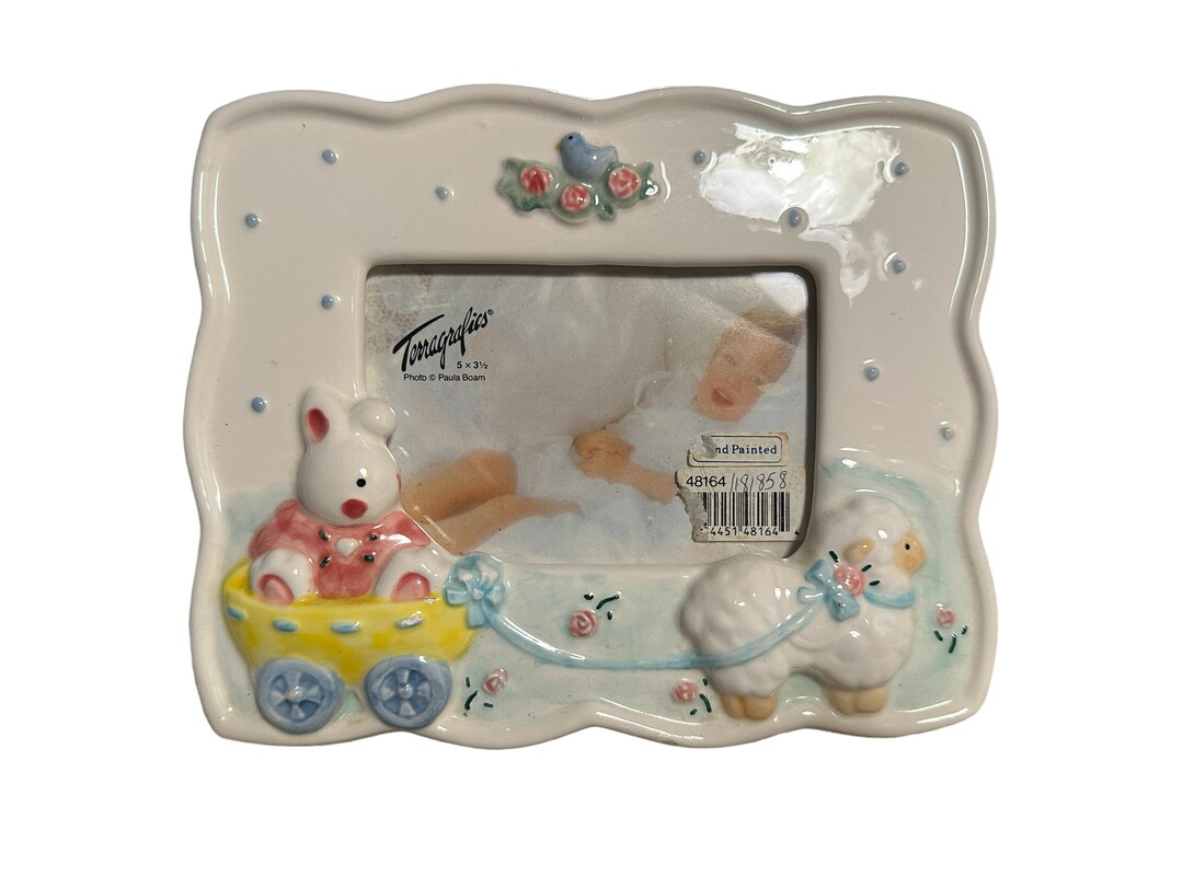 1992, Elizabeth Brownd Collection, Nursery, Baby Ceramic Photo Frame ...